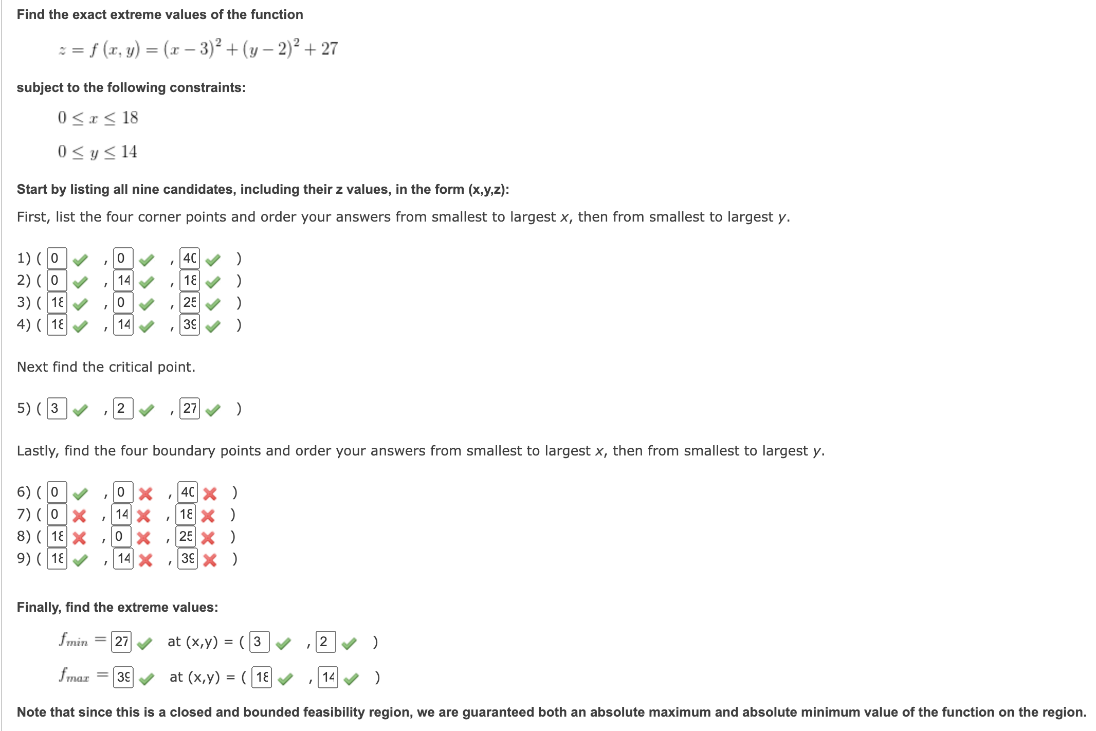 Solved Find the exact extreme values of the function | Chegg.com