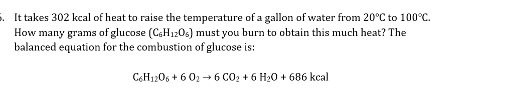 Solved It takes 302kcal of heat to raise the temperature of | Chegg.com
