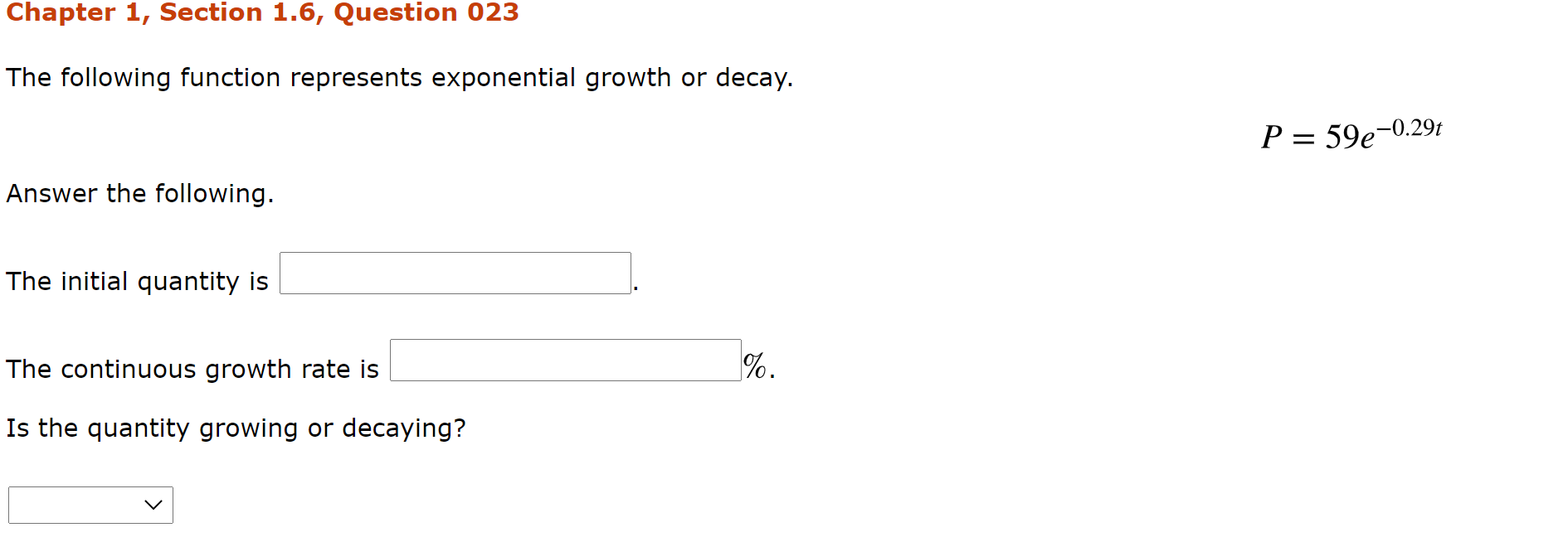 Solved Chapter 1, Section 1.6, Question 023 The following | Chegg.com