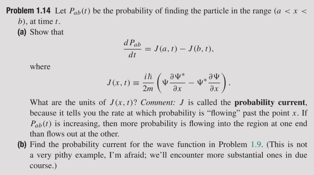 Solved Problem 1.14 Let Pab(t) be the probability of finding | Chegg.com