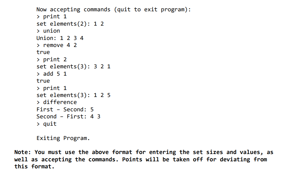 Solved Overview A set is a collection of distinct (unique) | Chegg.com