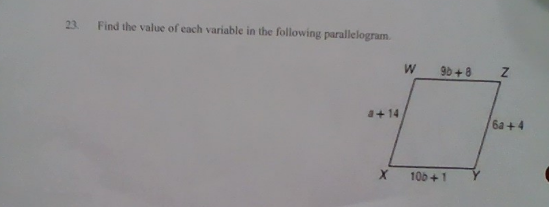Solved 3 Find The Value Of Each Variable In The Following