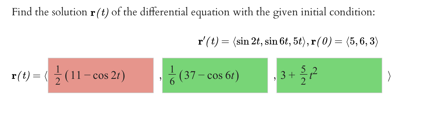 Solved Find the solution r(t) of the differential equation | Chegg.com