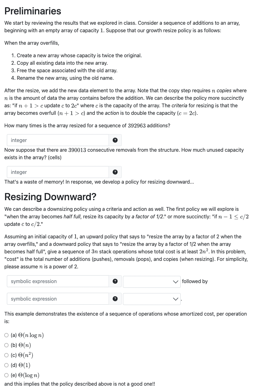 Solved Preliminaries We start by reviewing the results that | Chegg.com