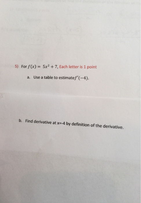 Solved I need help with 5a and 5b thanks - Step-by-step | Chegg.com
