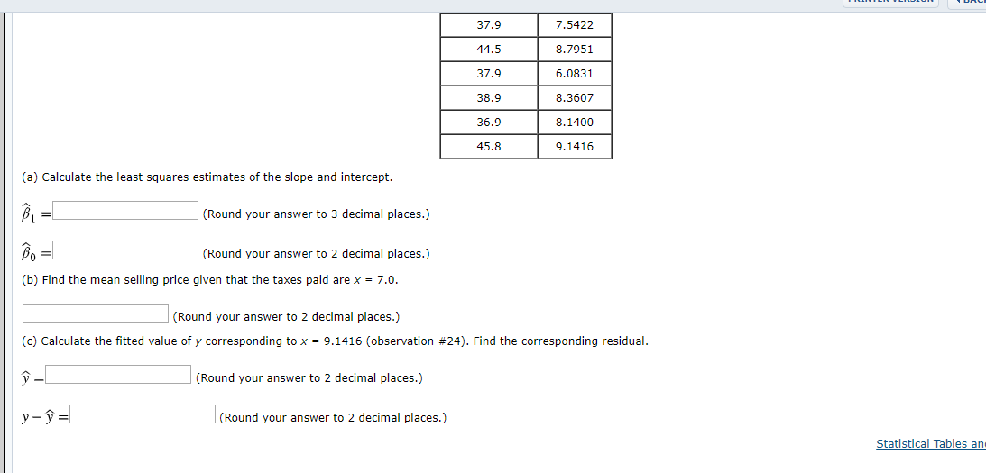 Solved An article in Technometrics by S. C. Narula and J. F. | Chegg.com