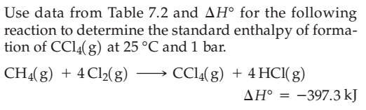 Solved Use data from Table 7.2 and ΔH∘ for the following | Chegg.com