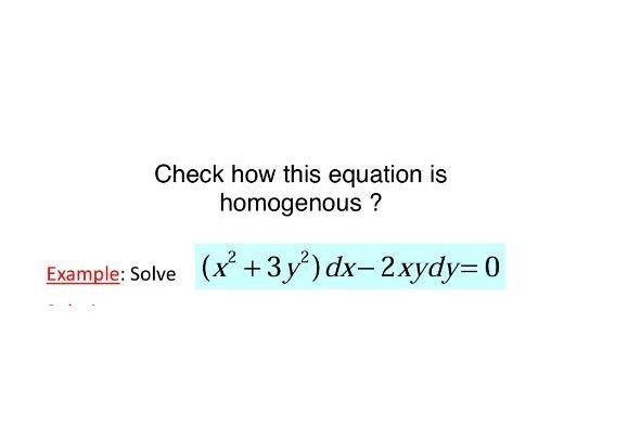Solved Check how this equation is homogenous ? Example: | Chegg.com