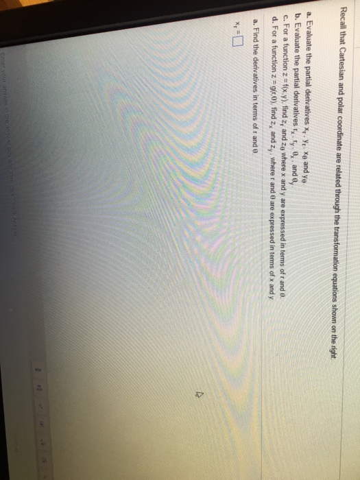 Solved Recall that Cartesian and polar coordinate are | Chegg.com