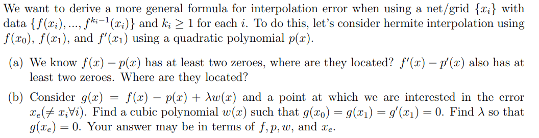 Solved We want to derive a more general formula for | Chegg.com