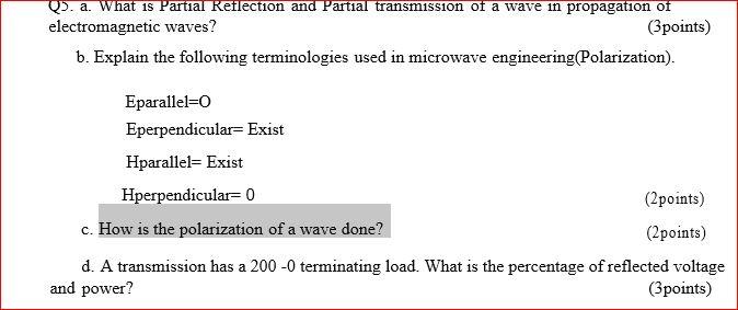 Solved Q. a. What is Partial Reflection and Partial | Chegg.com