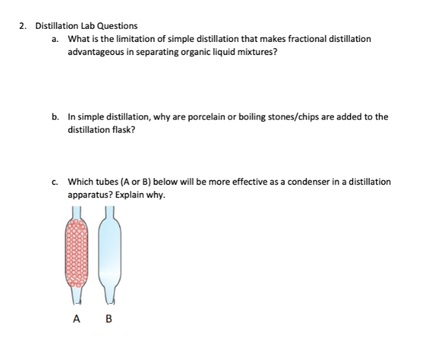 Solved b. In simple distillation, why are porcelain or | Chegg.com