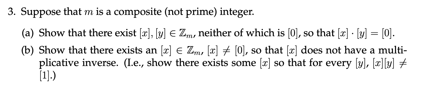 Solved Suppose that m ﻿is a composite (not prime) | Chegg.com