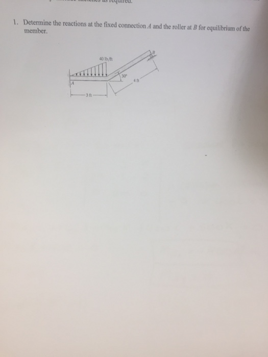 Solved Determine the reactions at the fixed connection A and | Chegg.com