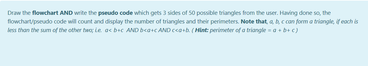 Solved Draw the flowchart AND write the pseudo code which | Chegg.com