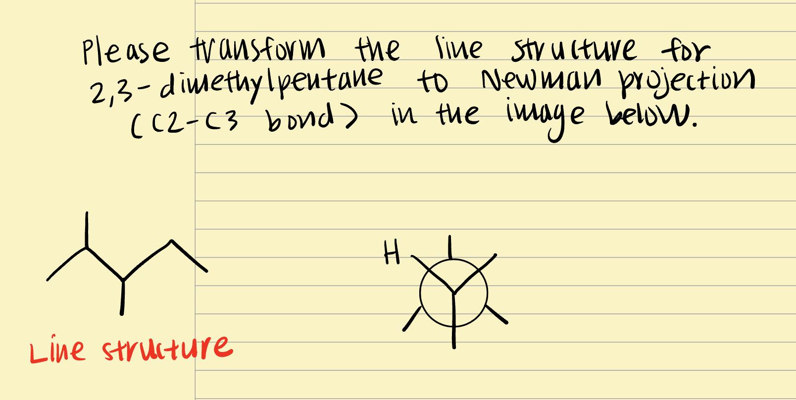 Solved Please transform the line structure for | Chegg.com