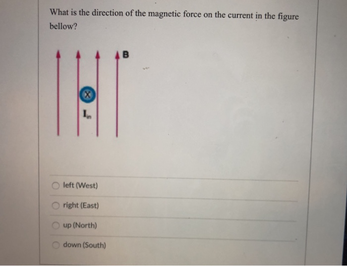 Solved What is the direction of the magnetic force on the | Chegg.com