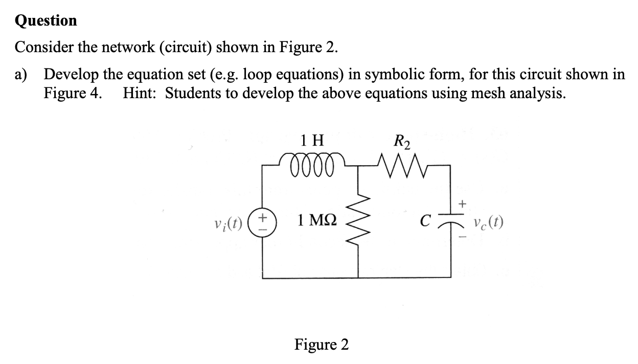 Solved Question Consider the network (circuit) shown in | Chegg.com