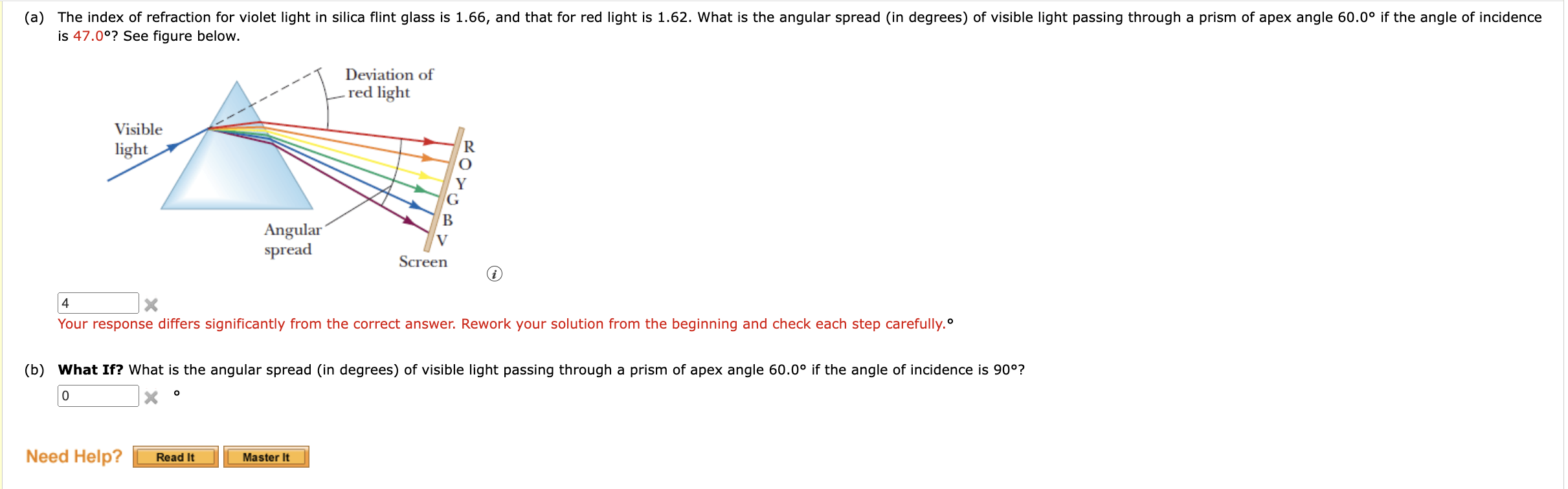 Solved is 47.0° ? ﻿See figure below.Your response differs | Chegg.com
