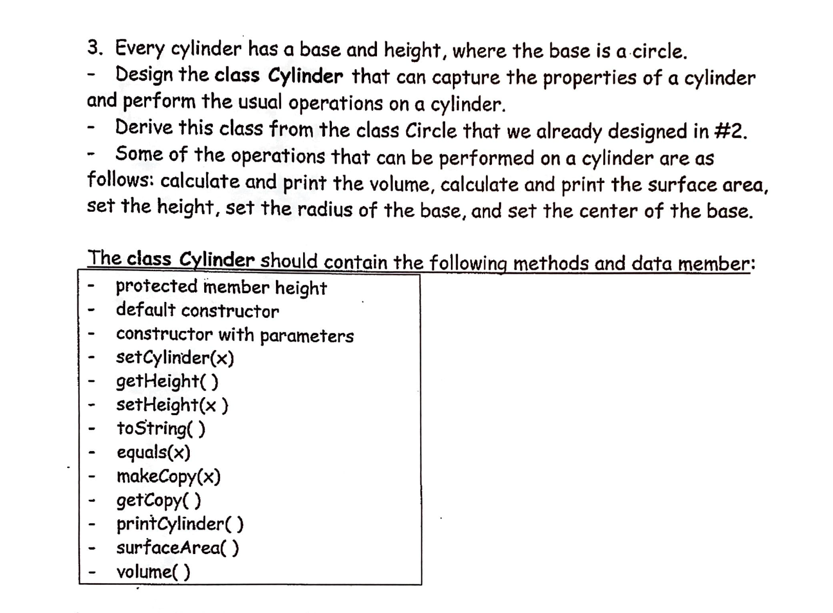Solved public class Circle { protected double | Chegg.com