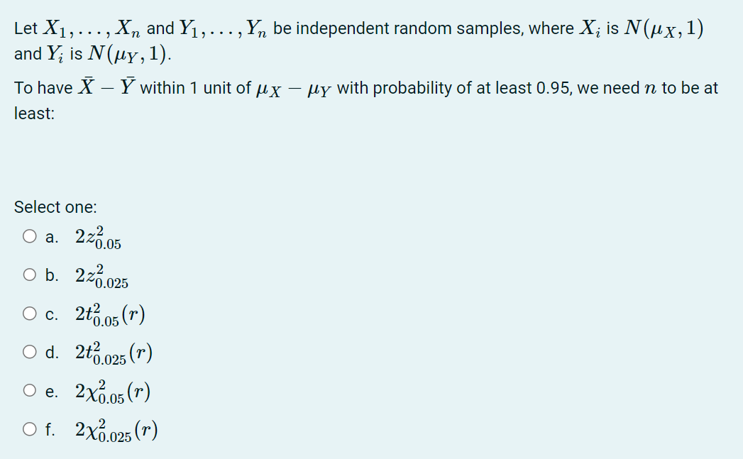 Solved Let X1,…,Xn and Y1,…,Yn be independent random | Chegg.com