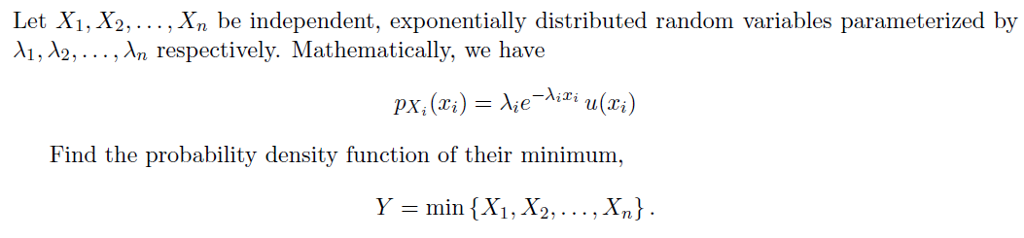 Solved Let Xi, X2,... , Xn be independent, exponentially | Chegg.com
