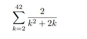 Solved 42 2 Σ k2 + 2k k=2 | Chegg.com