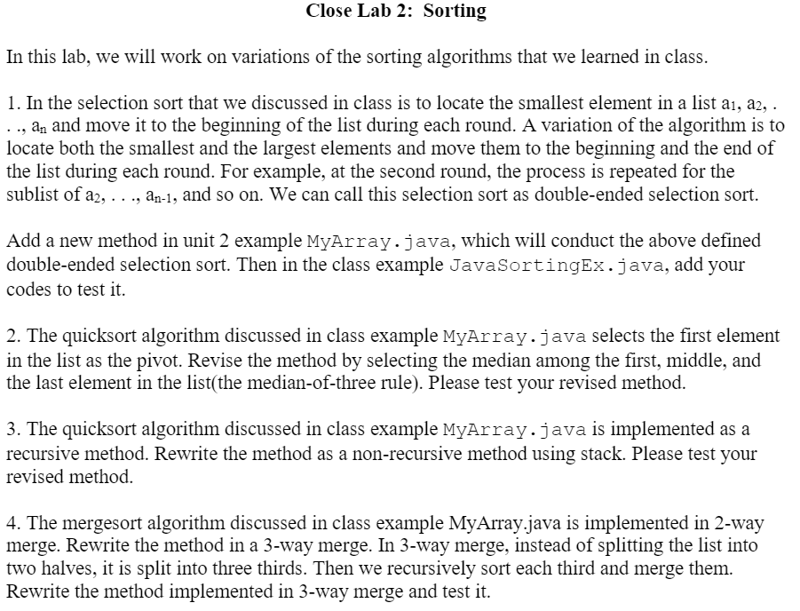 Show fully functional Java code and screenshots of | Chegg.com