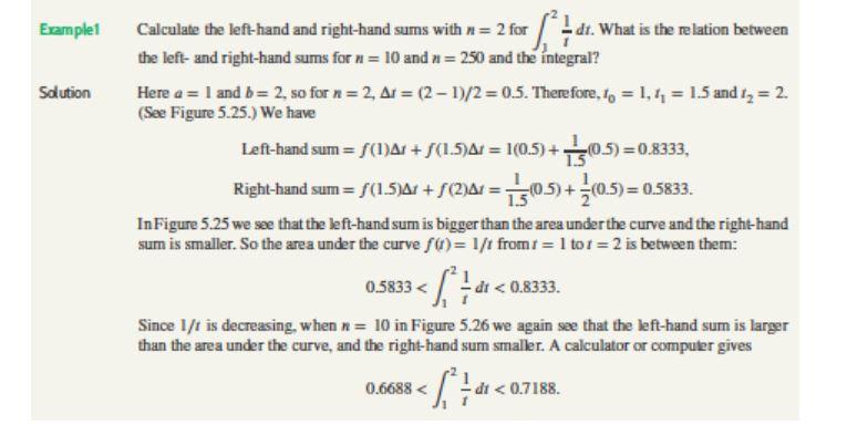 Solved Example Solution Calculate the left-hand and | Chegg.com