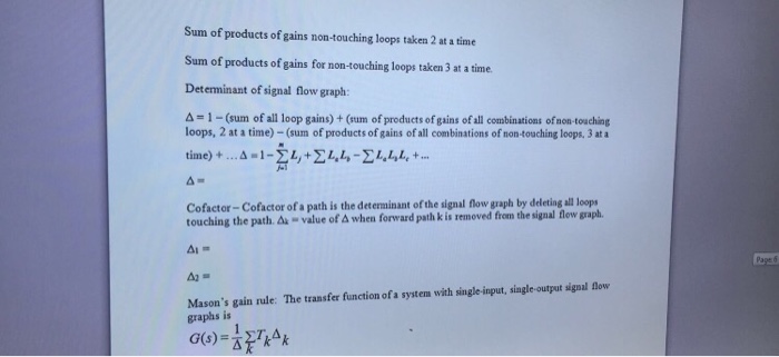 Solved Use Mason's Rule, draw the signal flow graph and | Chegg.com
