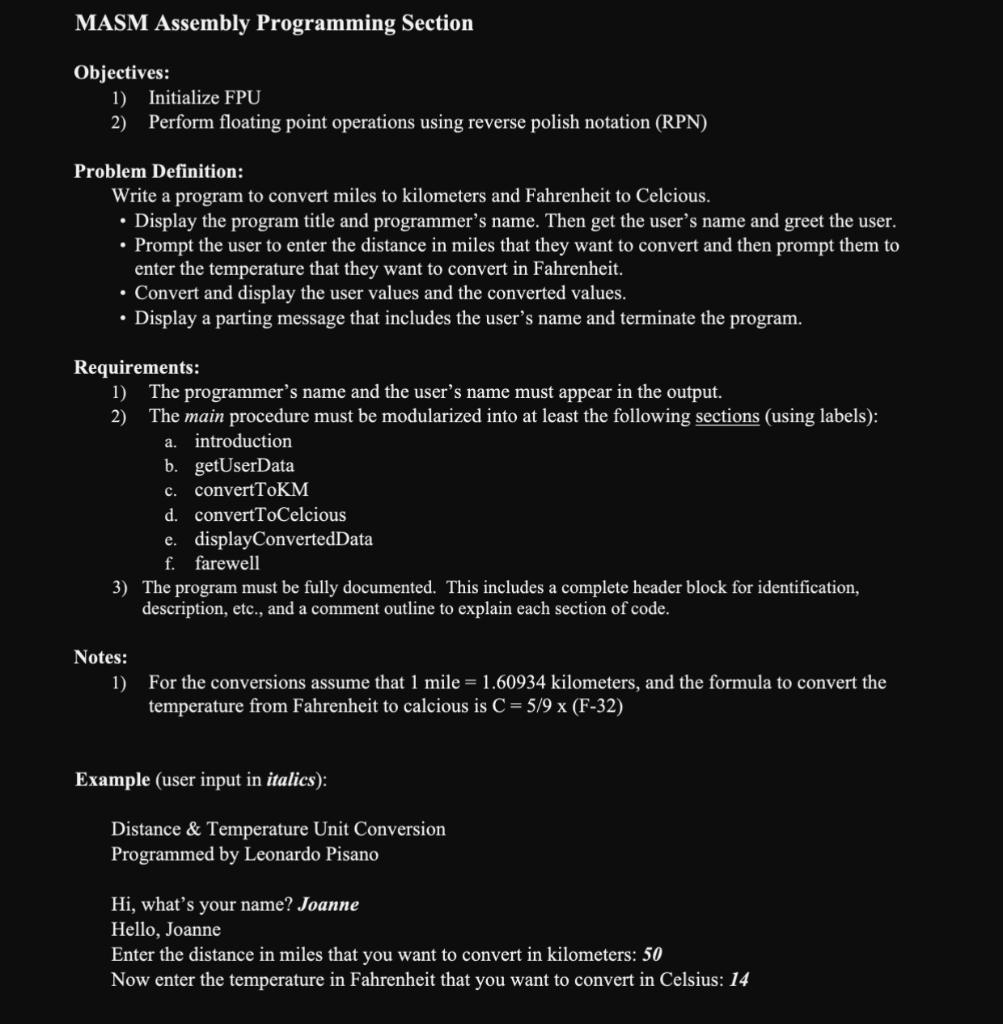 Solved Solve using Irvine32. The user inputs their name and | Chegg.com