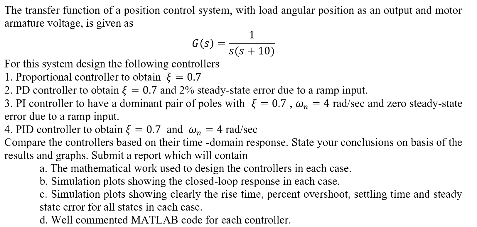 use MATLAB to create the to solve the question plot | Chegg.com