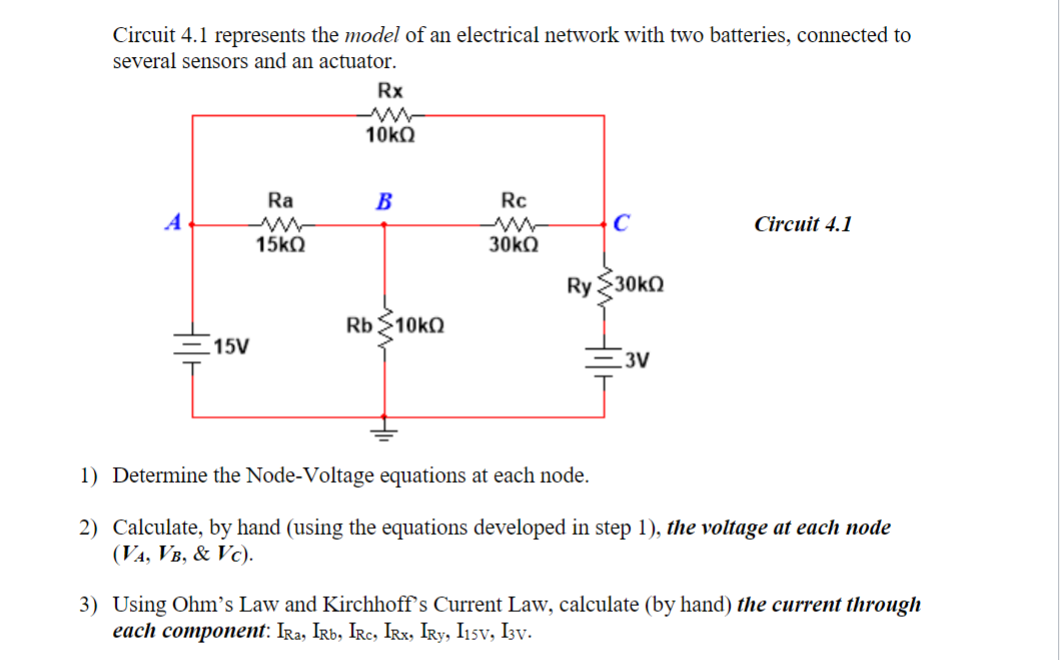 Solved Circuit 4.1 represents the model of an electrical | Chegg.com