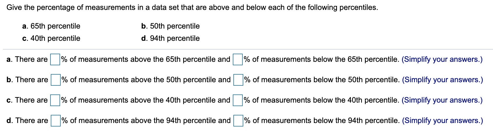 Solved Give the percentage of measurements in a data set | Chegg.com