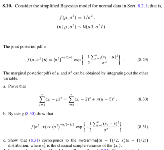 Solved 8.10. Consider the simplified Bayesian model for | Chegg.com
