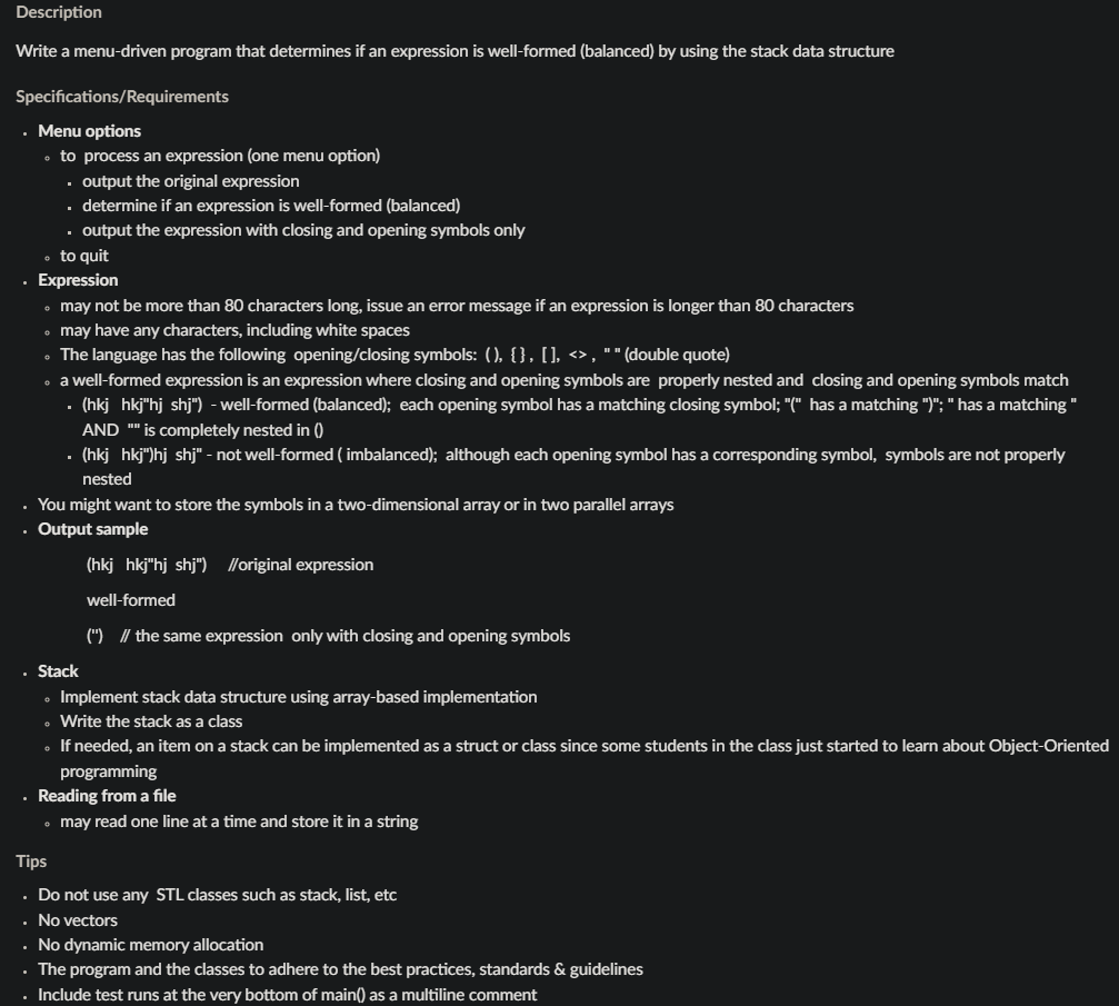 Solved Write a menu driven program that determines if an | Chegg.com