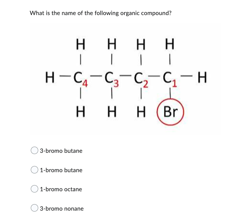 Solved What is the name of the following organic compound? | Chegg.com