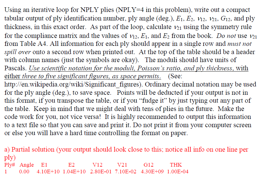 a) Write a computer code to read in, from an input or | Chegg.com