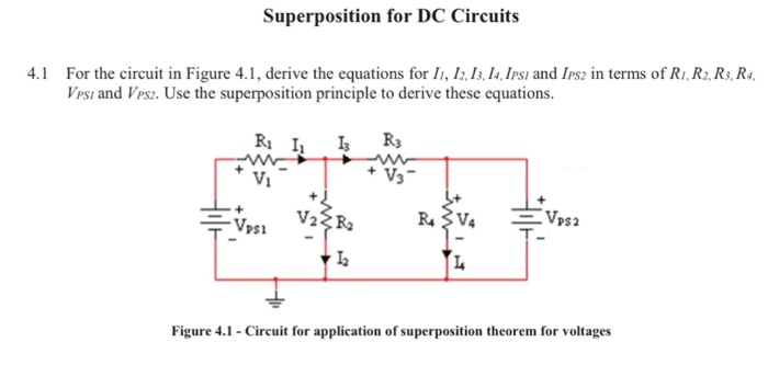 Solved Superposition for DC Circuits 4.1 For the circuit in | Chegg.com