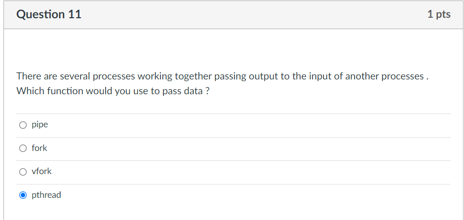Solved Question 9 1 pts The exec() family of functions | Chegg.com