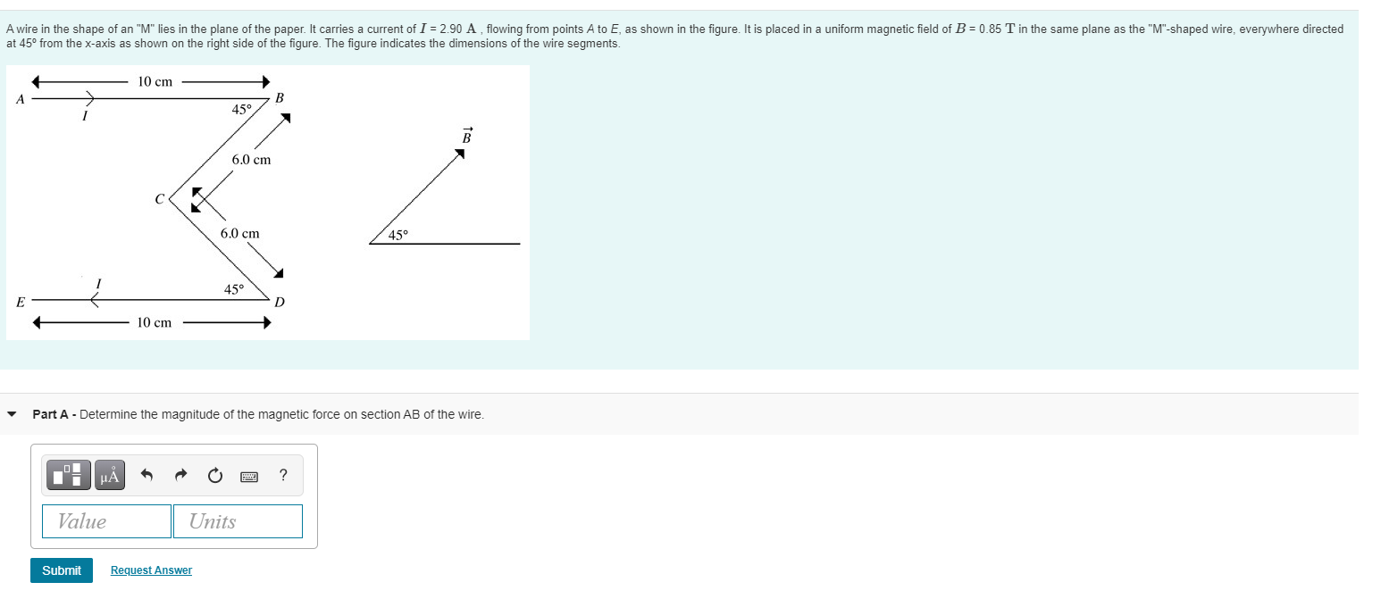 Solved A wire in the shape of an "M" lies in the plane of | Chegg.com
