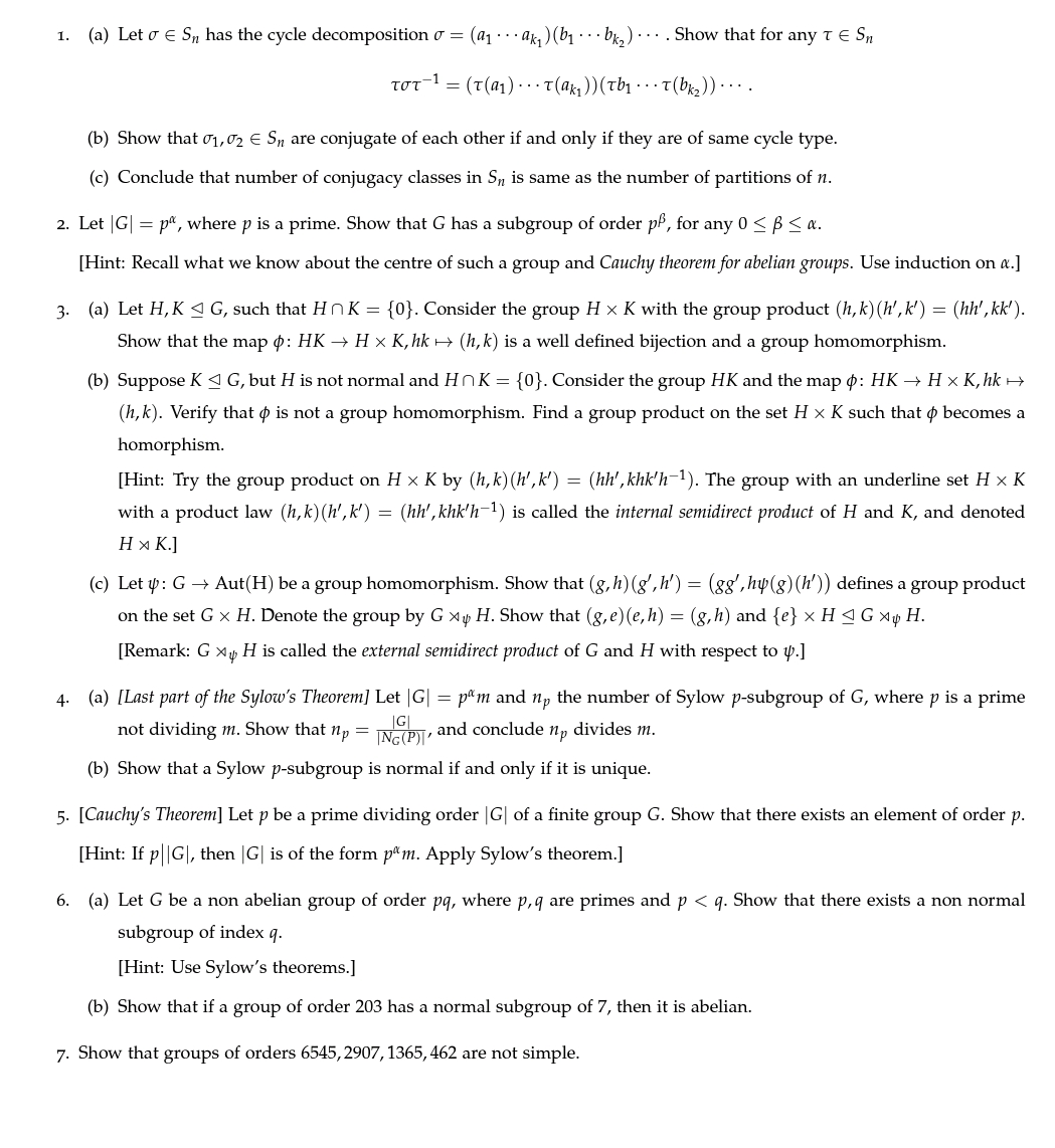 Solved (a) ﻿Let σinSn ﻿has the cycle decomposition | Chegg.com