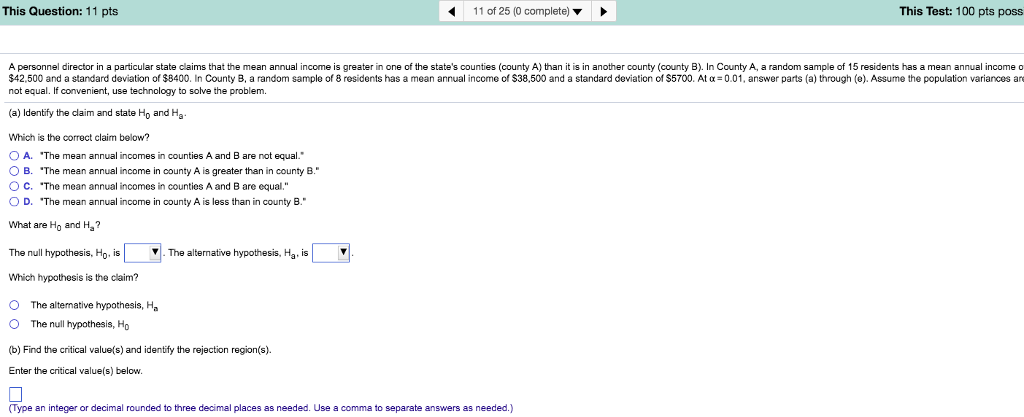 Solved This Question: 11 pts 11 of 25 (0 complete) This | Chegg.com