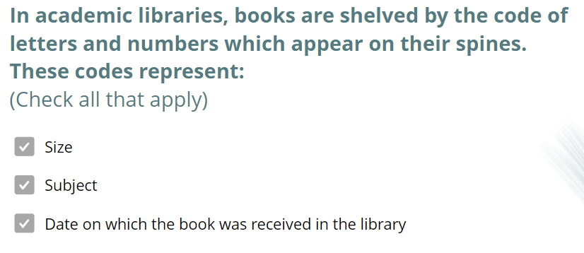 In academic libraries, books are shelved by the code | Chegg.com