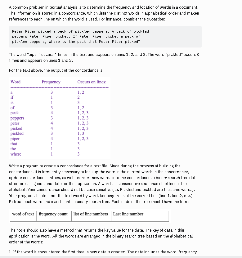 Solved A common problem in textual analysis is to determine | Chegg.com