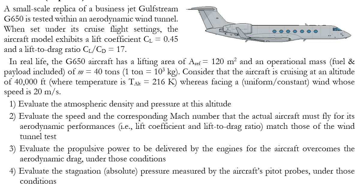 Solved a = A small-scale replica of a business jet | Chegg.com