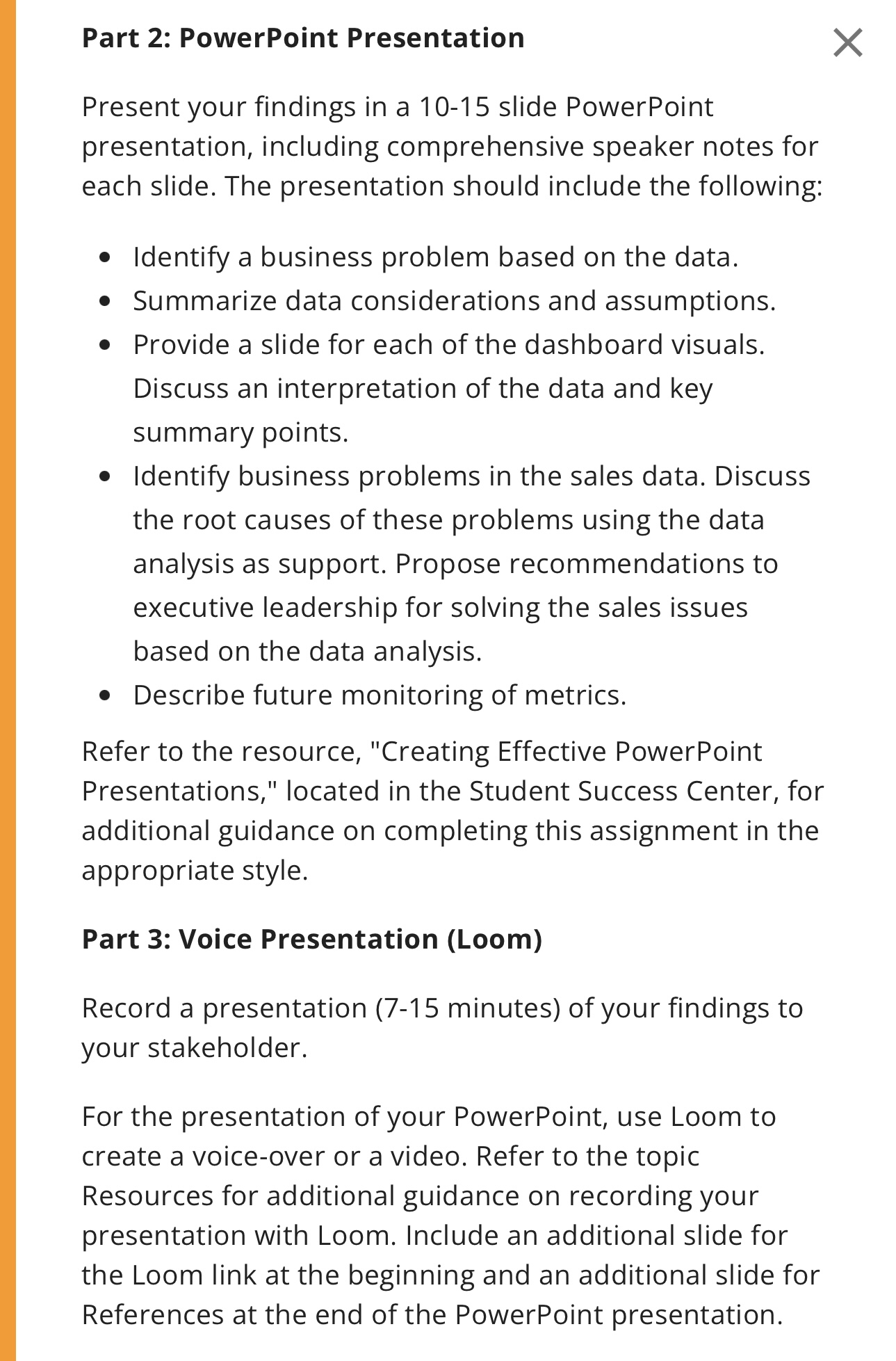 Solved Assessment DescriptionSuccessful diagnostic analytics | Chegg.com