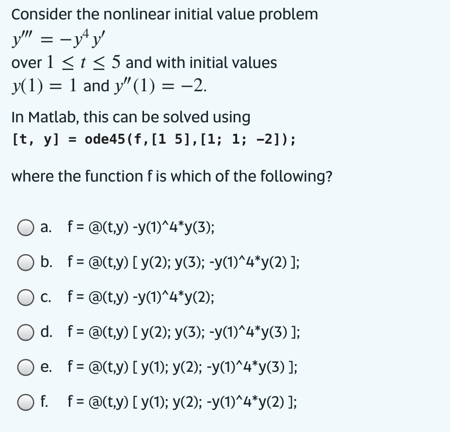 Solved Consider the nonlinear initial value problem | Chegg.com