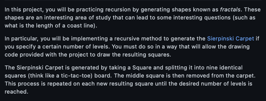Solved In this project, you will be practicing recursion by | Chegg.com