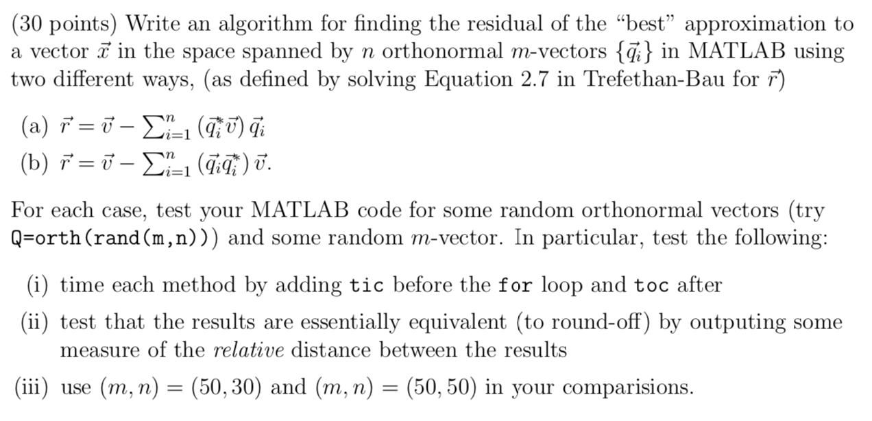 (30 points) Write an algorithm for finding the | Chegg.com
